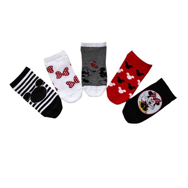 جوراب لنگه به لنگه مچی زنانه 5 تایی طرح میکی موس کد PH357 - فروشگاه زوین